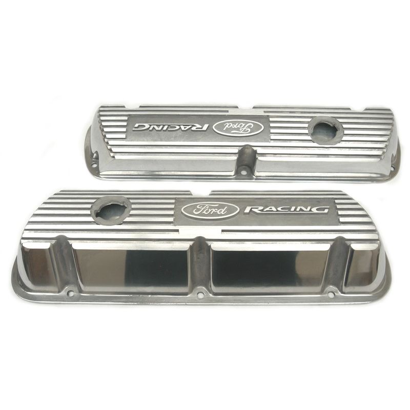 Valve Covers - 64-85 260 289 302 351W "Ford Racing" Polished - John's ...